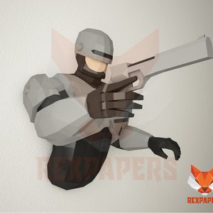Robocop Papercraft , PDF Template, DIY 3d Model, FanArt, Paper ...