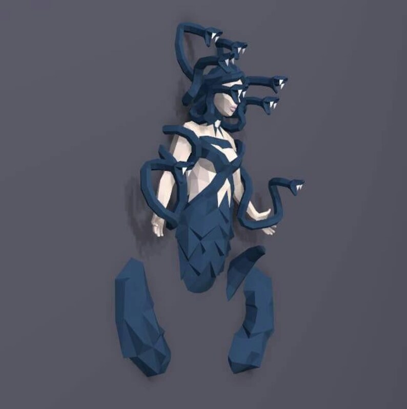 MEDUSA Papercraft PDF Template DIY 3d Model FanArt Paper | Etsy México