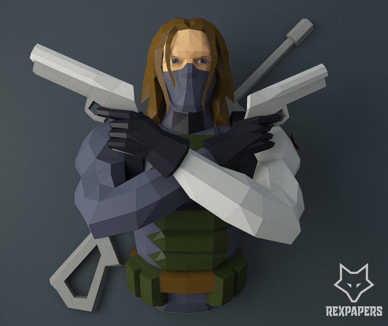 REX56 Papercraft PDF Template DIY 3d Model Fanart Paper - Etsy