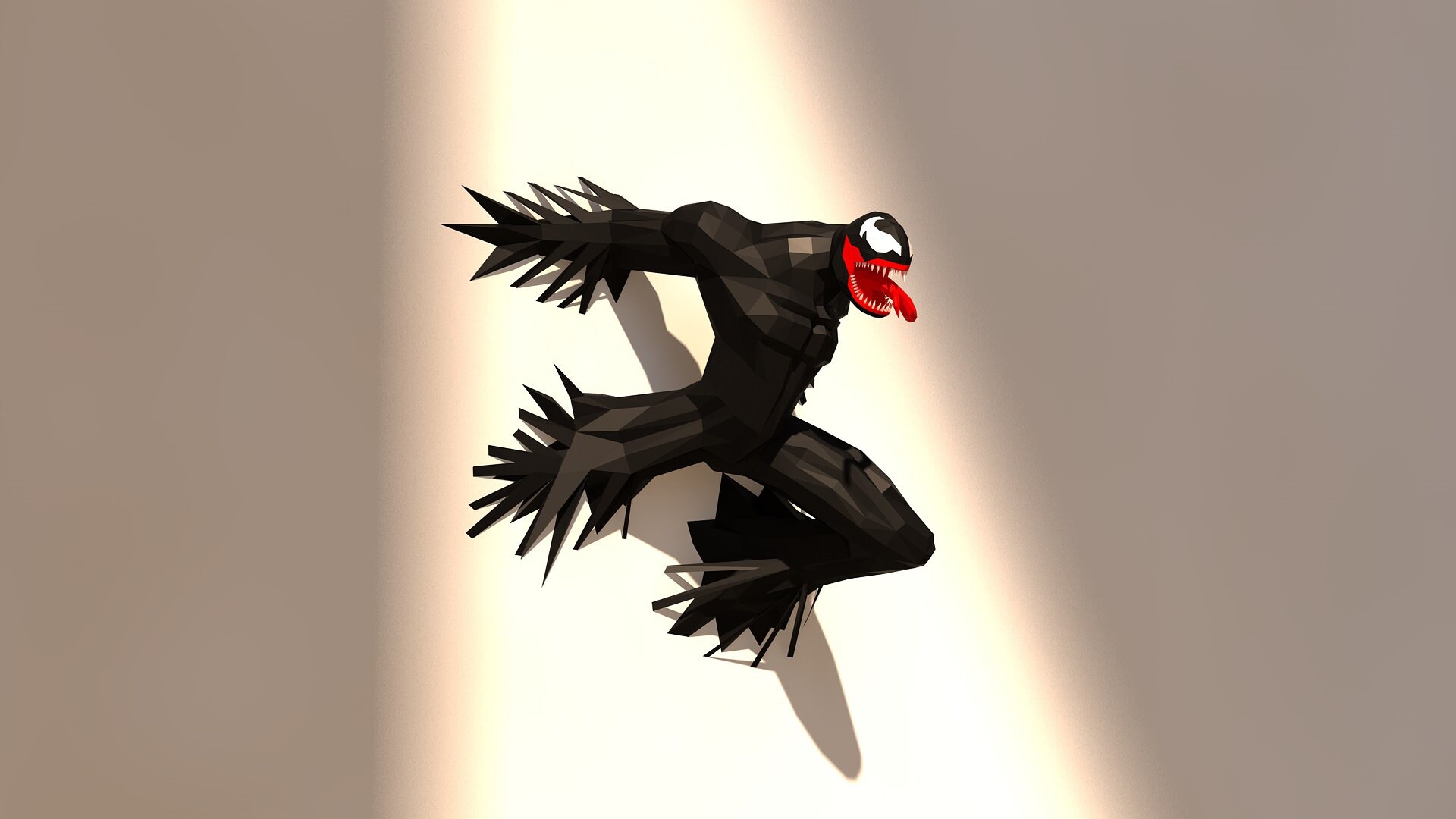 Venom Papercraft PDF Template DIY 3d Model FanArt Paper | Etsy