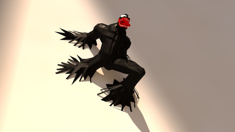 Venom Papercraft PDF Template DIY 3d Model FanArt Paper | Etsy