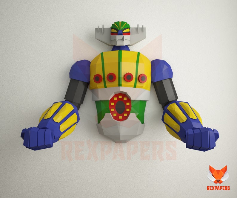REX40 Papercraft PDF Template DIY 3d Model Fanart Paper - Etsy