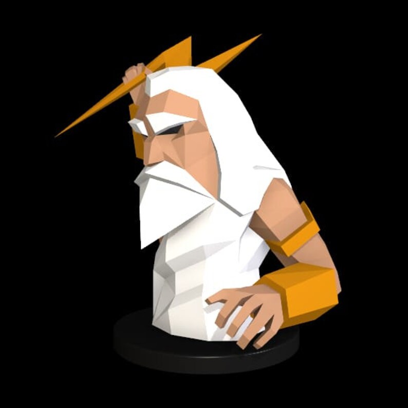 Zeus Papercraft PDF Template DIY 3d Model Fanart Paper - Etsy