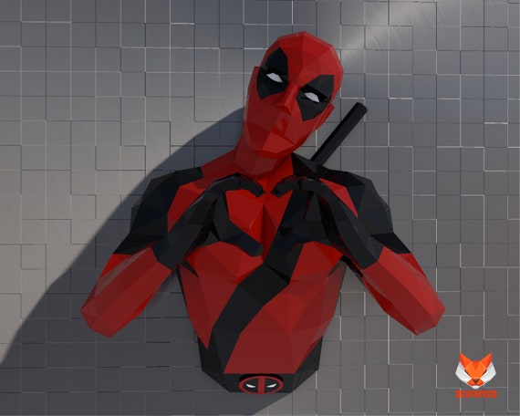 DeadPool Papercraft PDF Template DIY 3d Model FanArt | Etsy
