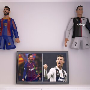 MESSI Papercraft , PDF Template, DIY 3d Model, FanArt, Paper Sculpture ...