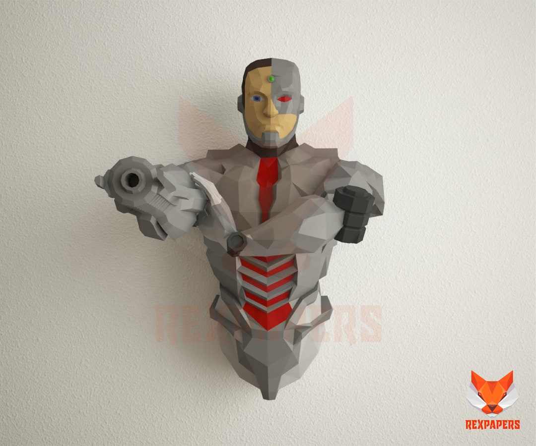 Cyborg Papercraft , PDF Template, DIY 3d Model, FanArt, Paper Sculpture ...
