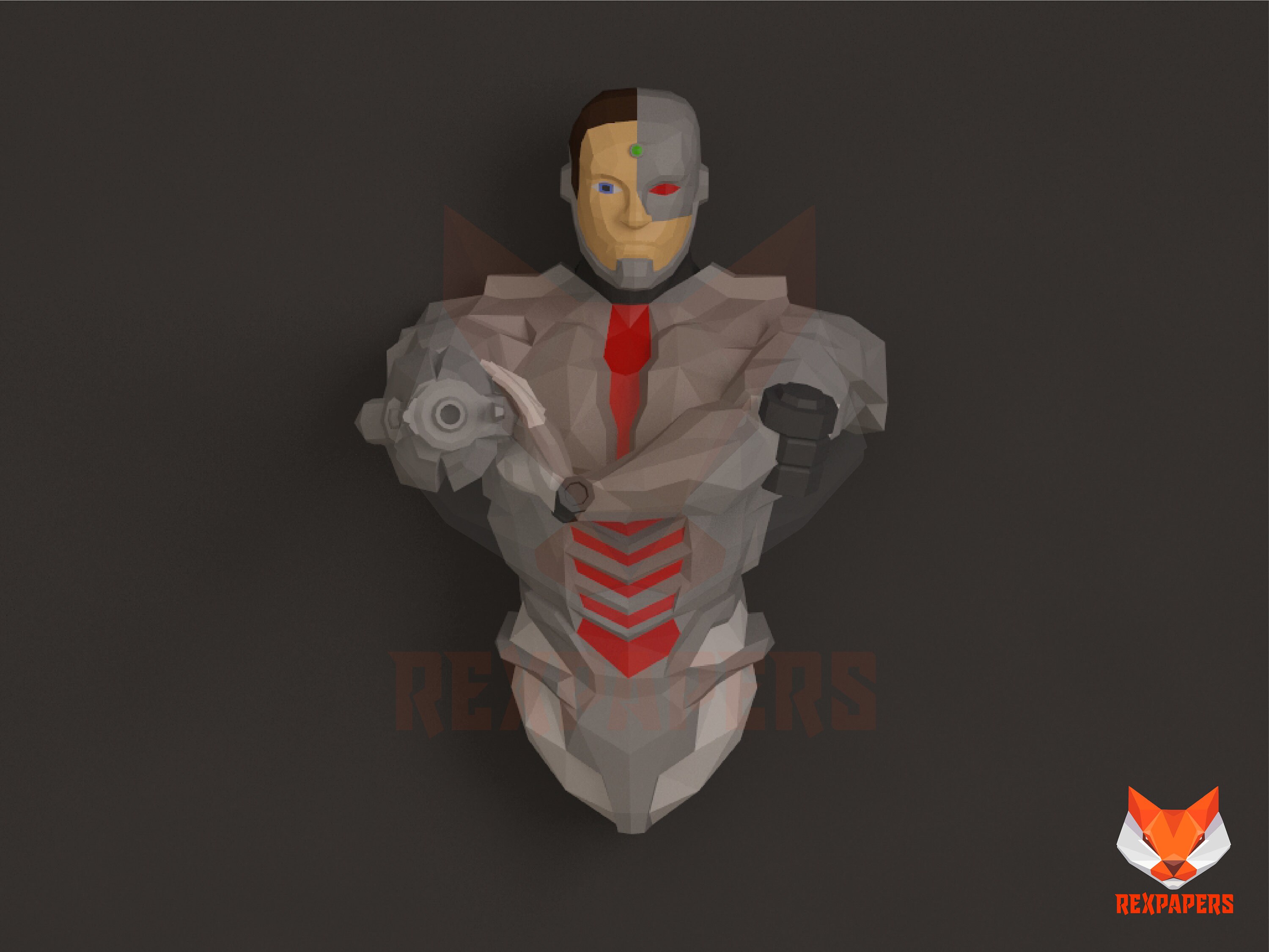 Cyborg Papercraft , PDF Template, DIY 3d Model, FanArt, Paper Sculpture ...