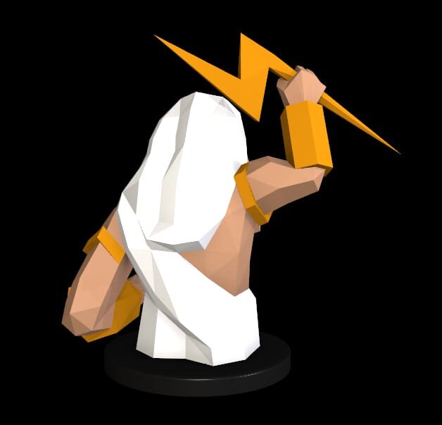 Zeus Papercraft PDF Template DIY 3d Model Fanart Paper - Etsy Canada