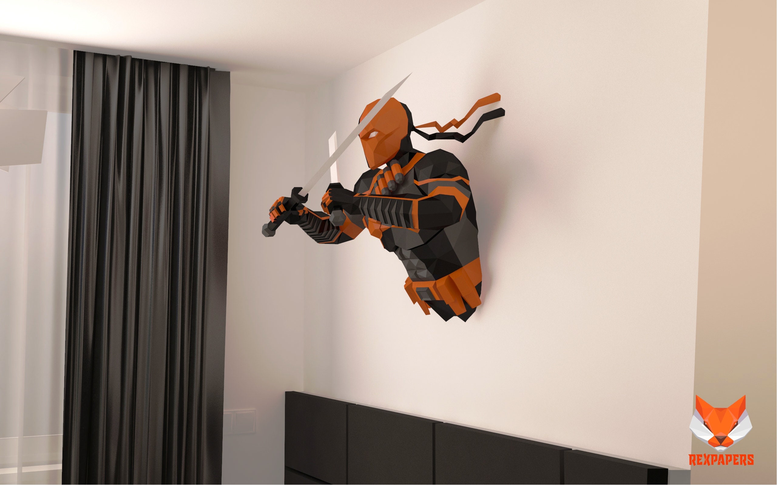 DEATHSTROKE Papercraft PDF Template DIY 3d Model FanArt | Etsy