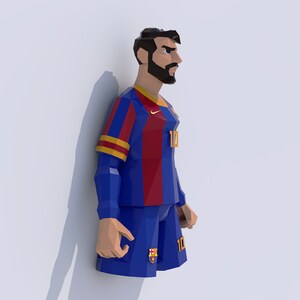 MESSI Papercraft , PDF Template, DIY 3d Model, FanArt, Paper Sculpture ...