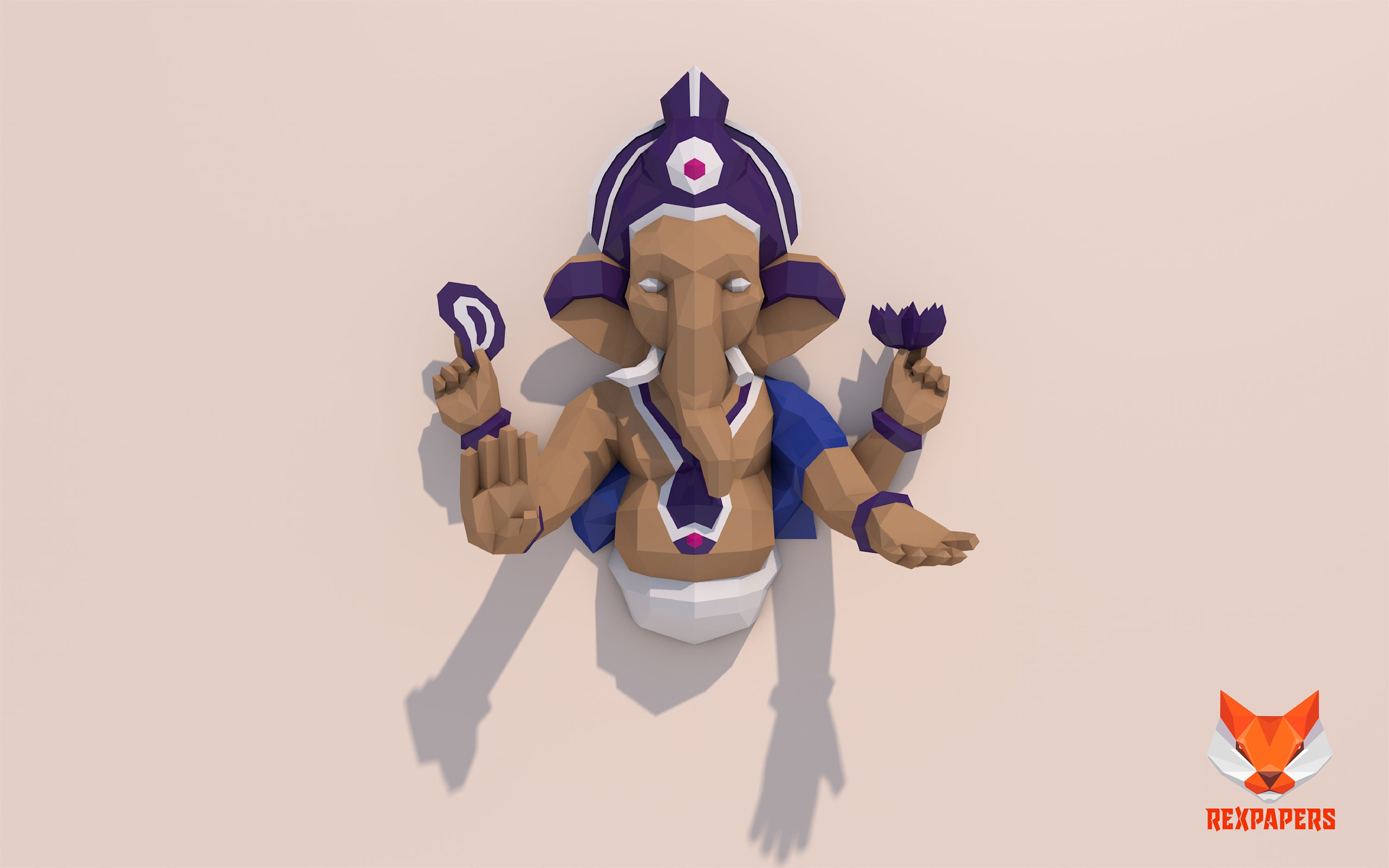 GANESHA Papercraft PDF Template DIY 3d Model FanArt Paper | Etsy