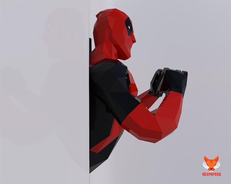 DeadPool Papercraft PDF Template DIY 3d Model FanArt | Etsy