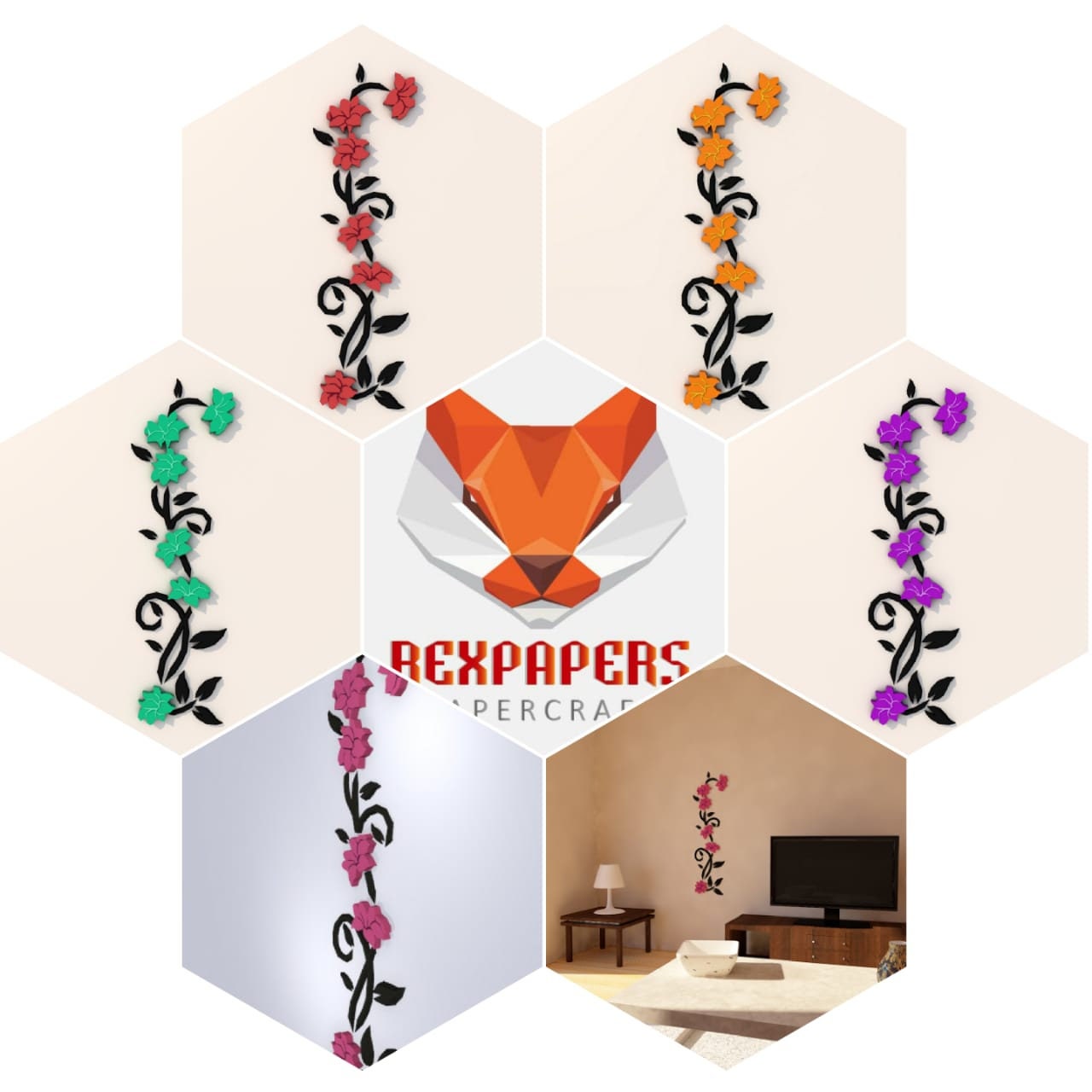Flor Rosa 3 Papercraft , PDF Template, DIY 3d Mode L, Fanart, Paper ...