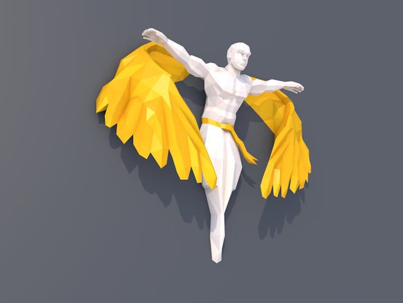 Angel Papercraft PDF Template DIY 3d Model FanArt Paper | Etsy
