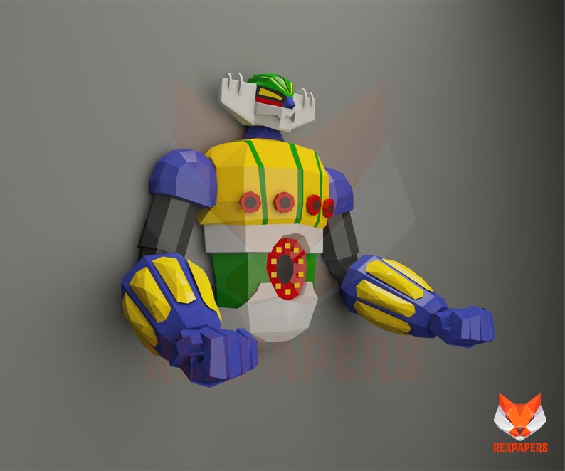 REX40 Papercraft PDF Template DIY 3d Model Fanart Paper - Etsy