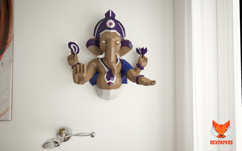 GANESHA Papercraft , PDF Template, DIY 3d Model, Fanart, Paper ...
