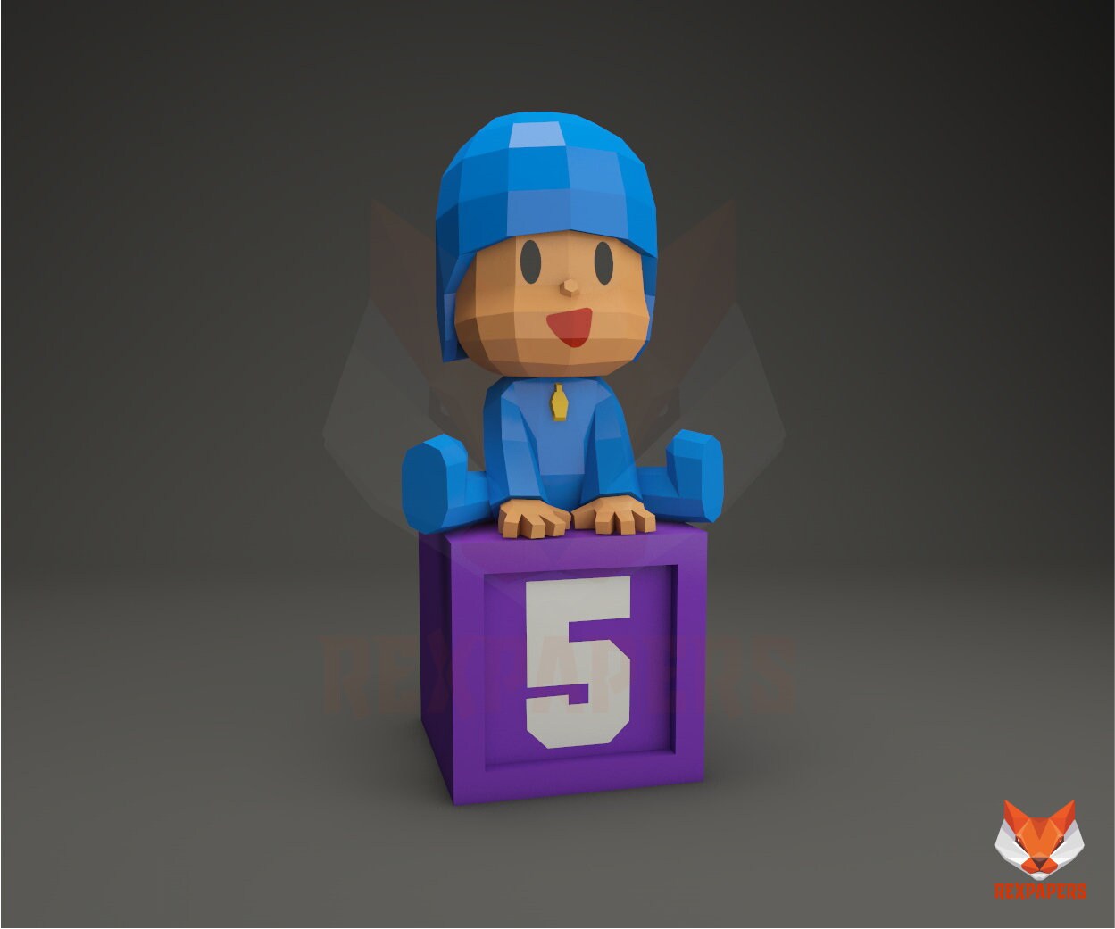 Pocoyo Papercraft PDF Template DIY 3d Model FanArt Paper | Etsy