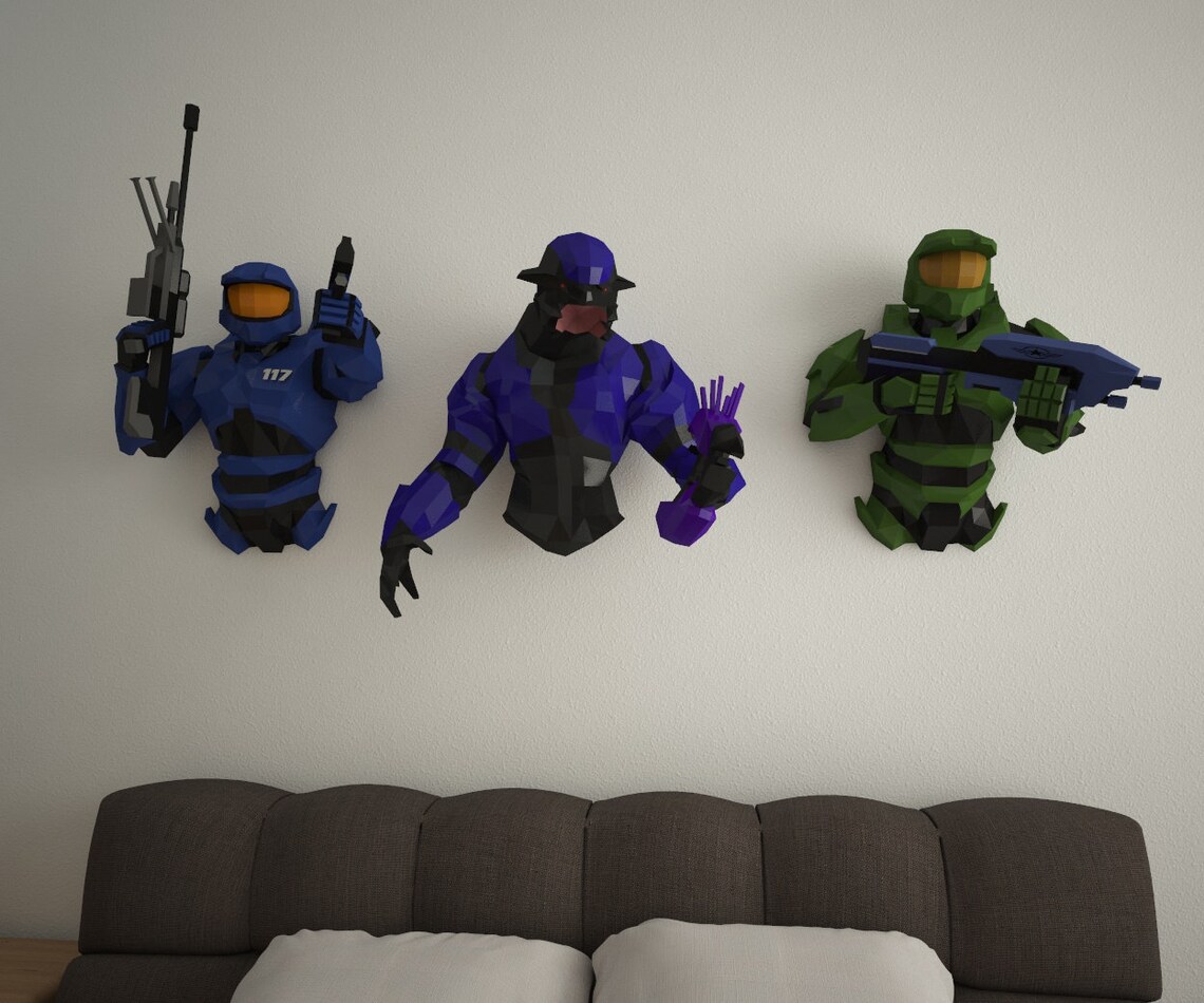 Halo Jefe Maestro Papercraft PDF Template DIY 3d Model | Etsy