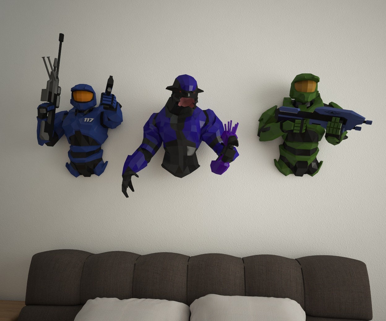 Halo Jefe Maestro Papercraft , PDF Template, DIY 3d Model, FanArt ...