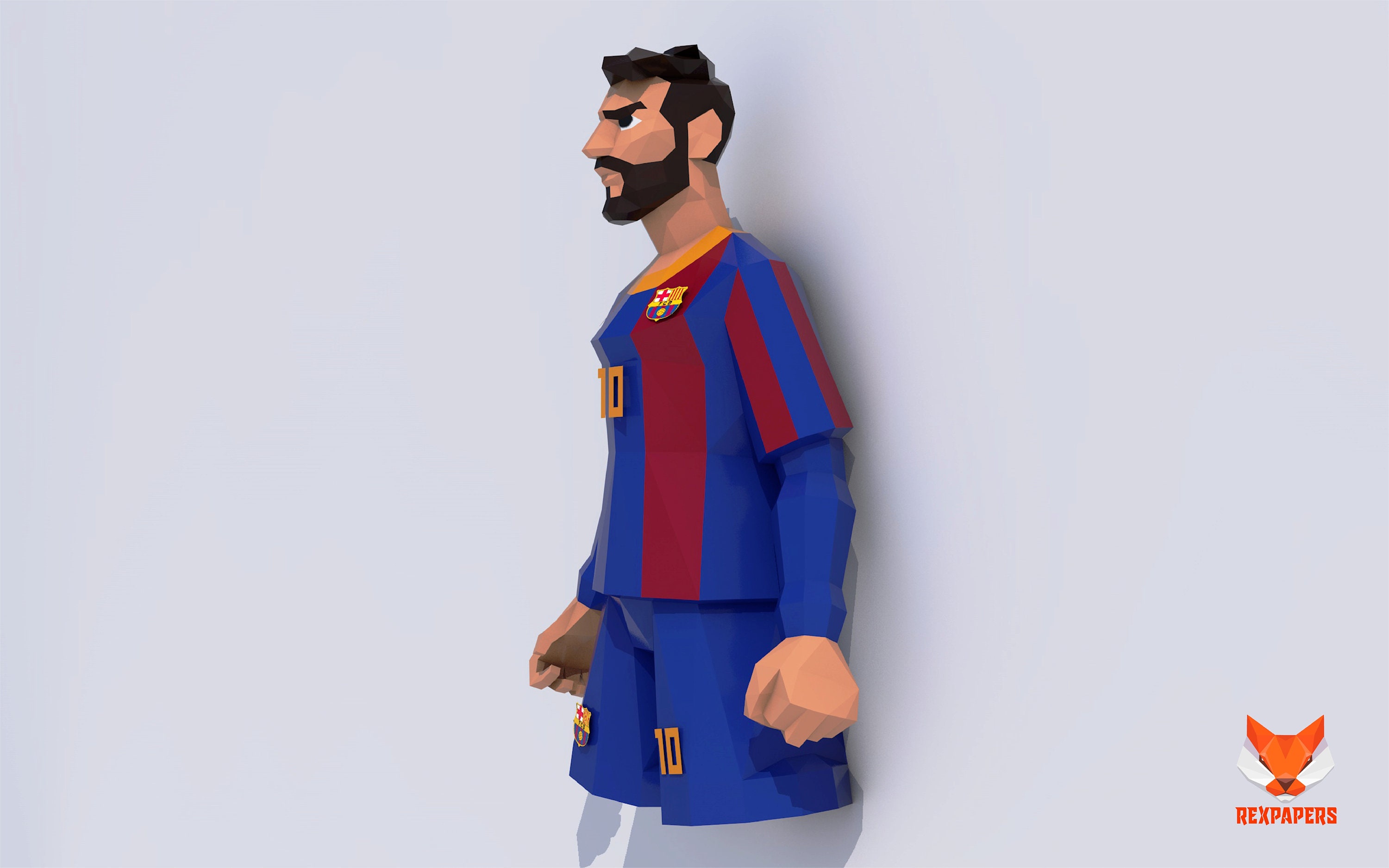 MESSI Papercraft , PDF Template, DIY 3d Model, FanArt, Paper Sculpture ...