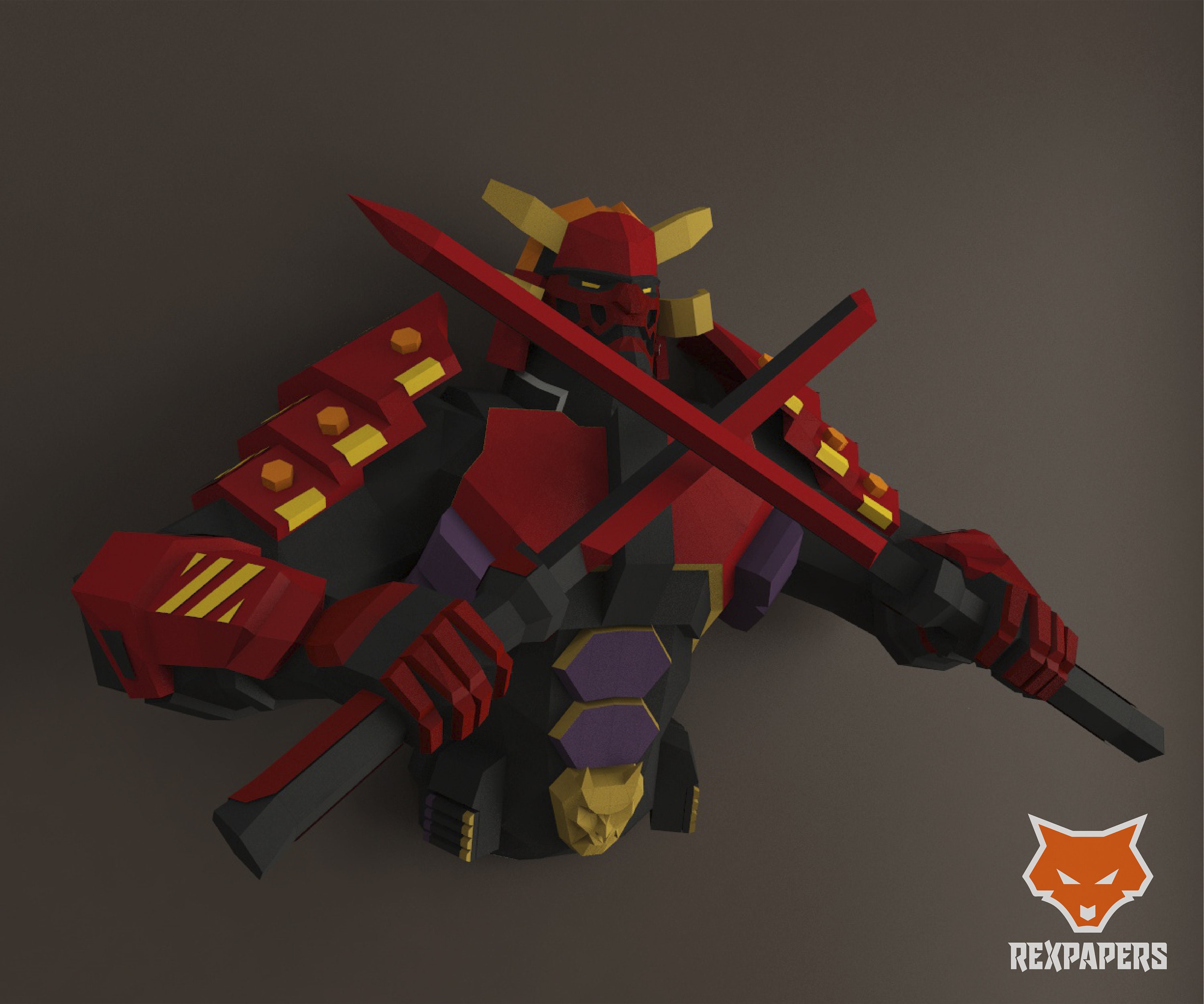 REX67 Papercraft , PDF SVG Y DXF , Fanart, Paper Sculpture, Low Poly ...