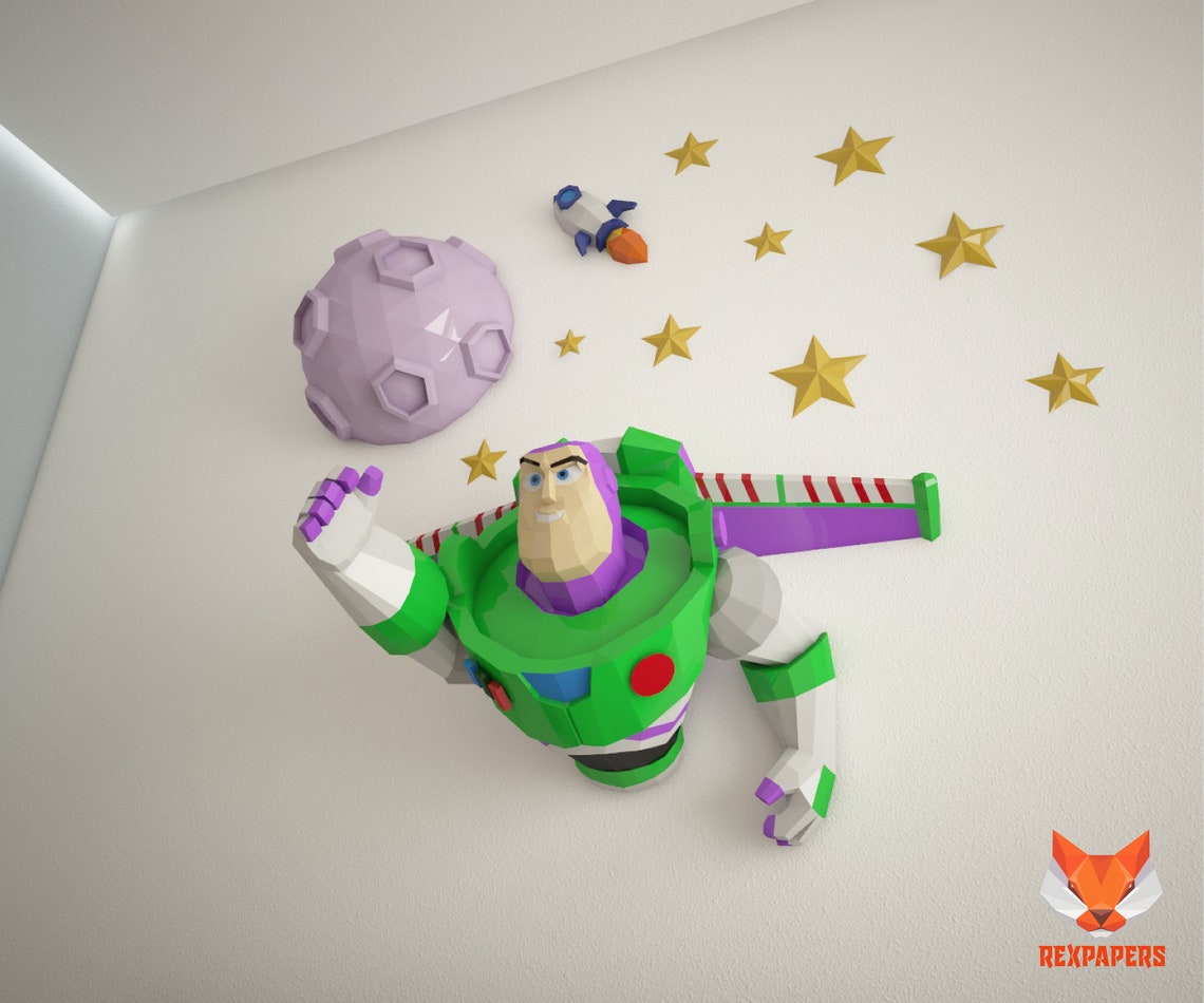 Buzz Lightyear Papercraft PDF Template DIY 3d Model | Etsy
