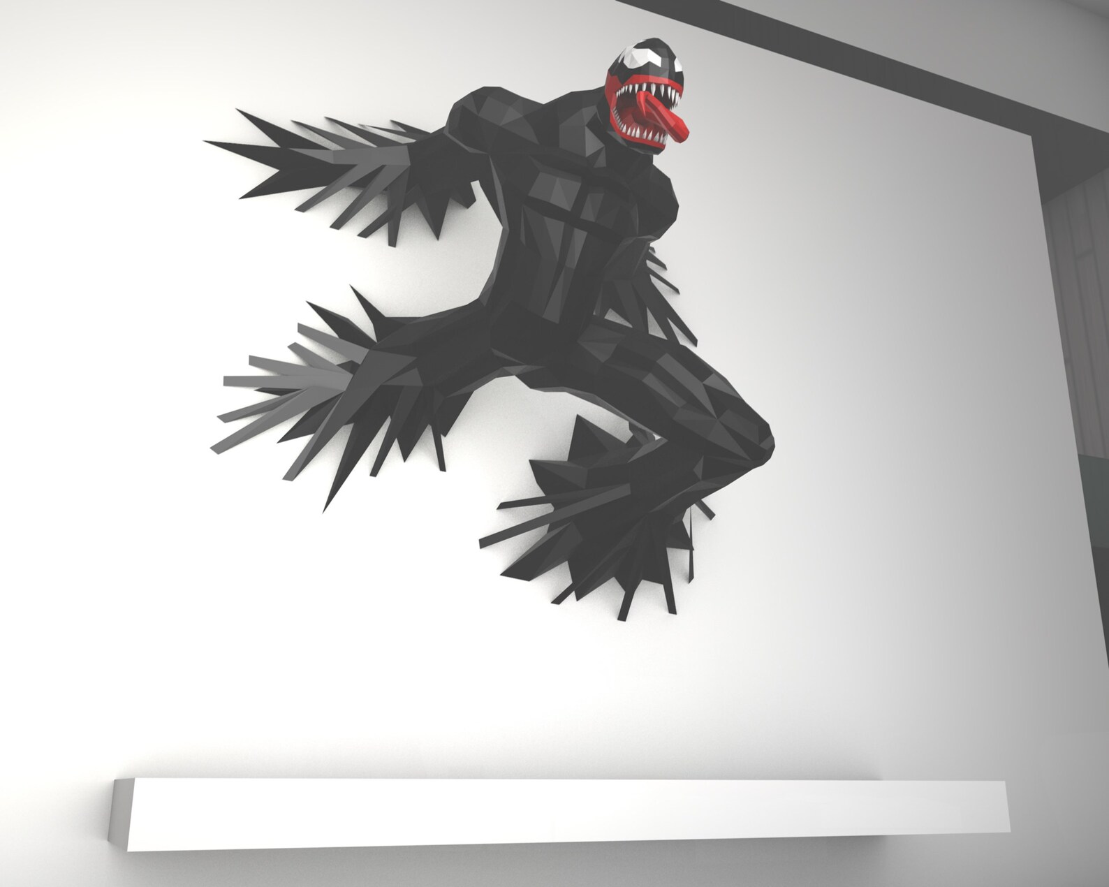 Venom Papercraft PDF Template DIY 3d Model FanArt Paper | Etsy