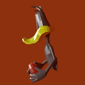 Pato Lucas Love Papercraft ,PDF Template,diy 3d Model ,paper Sculpture ...