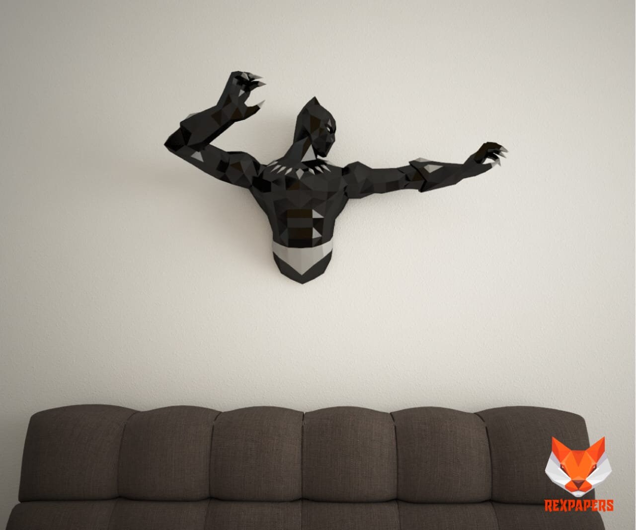 Black Panther Papercraft PDF Template DIY 3d Model FanArt - Etsy México