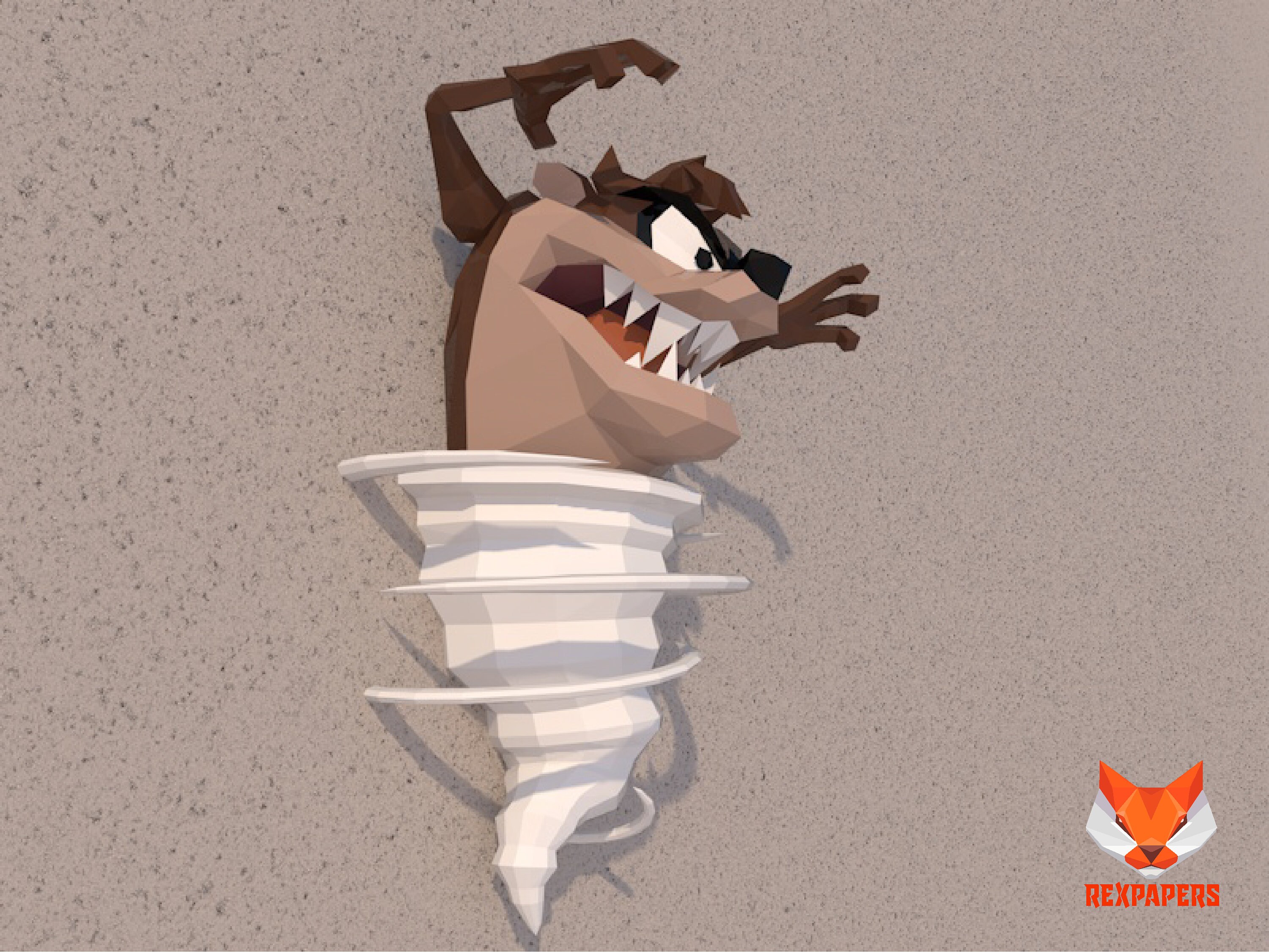 Demonio De Tasmania Papercraft PDF Template DIY 3d Model - Etsy España