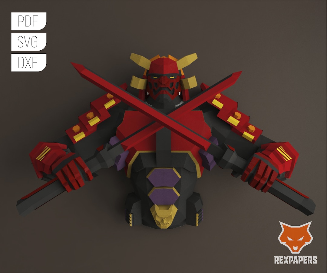 REX67 Papercraft , PDF SVG Y DXF , Fanart, Paper Sculpture, Low Poly ...