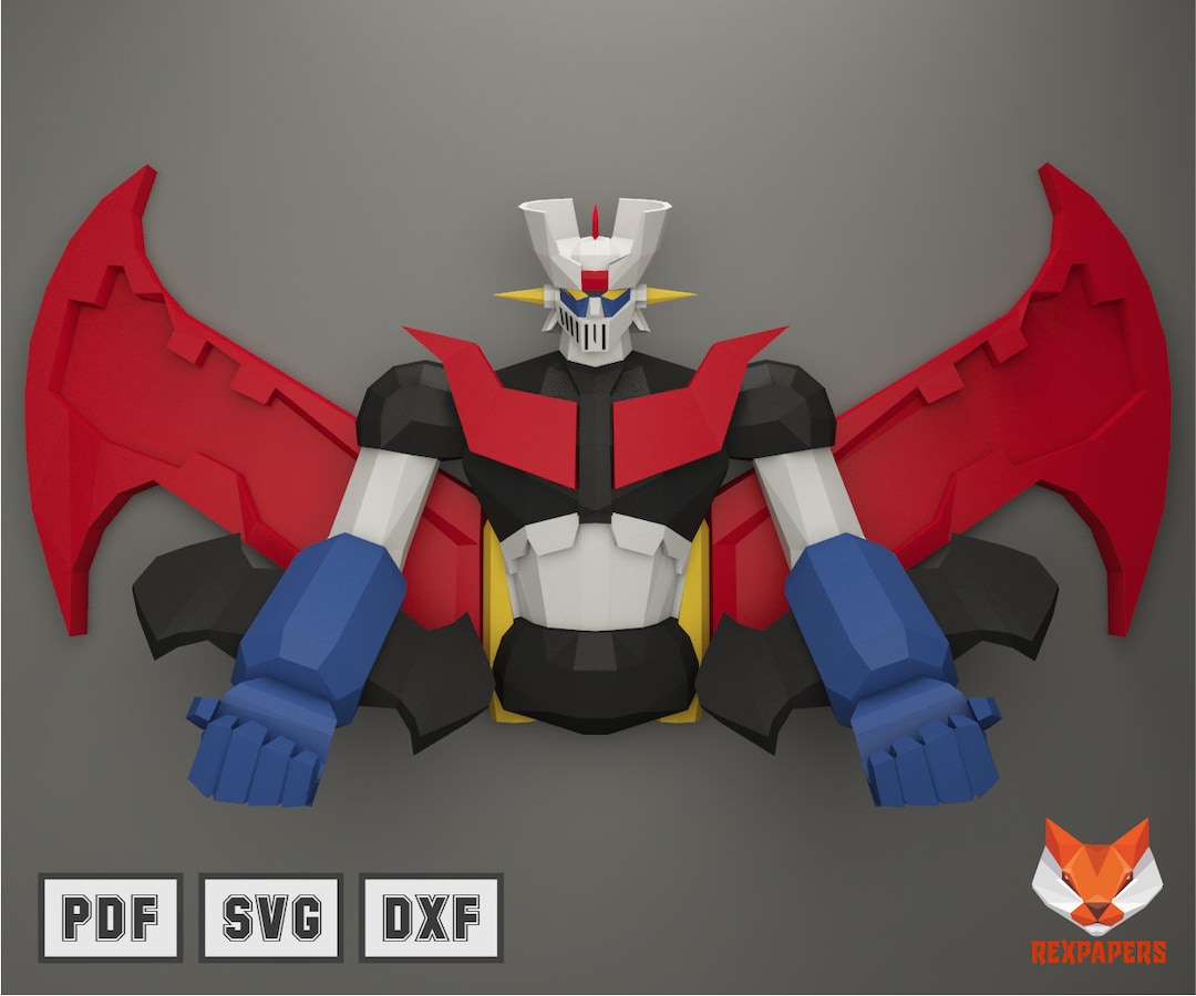 Mazinger papercraft ,PDF Template, DIY 3d Model, FanArt, Paper ...
