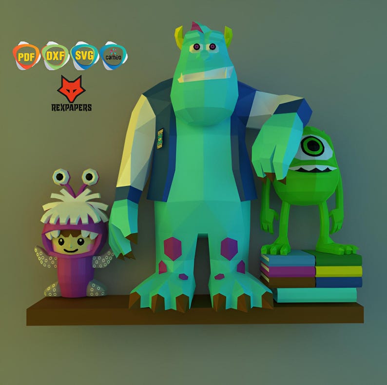 REX2025R20 Papercraft , 4 Pdf Svg Dxf Studio, DIY 3d Model, Fanart ...