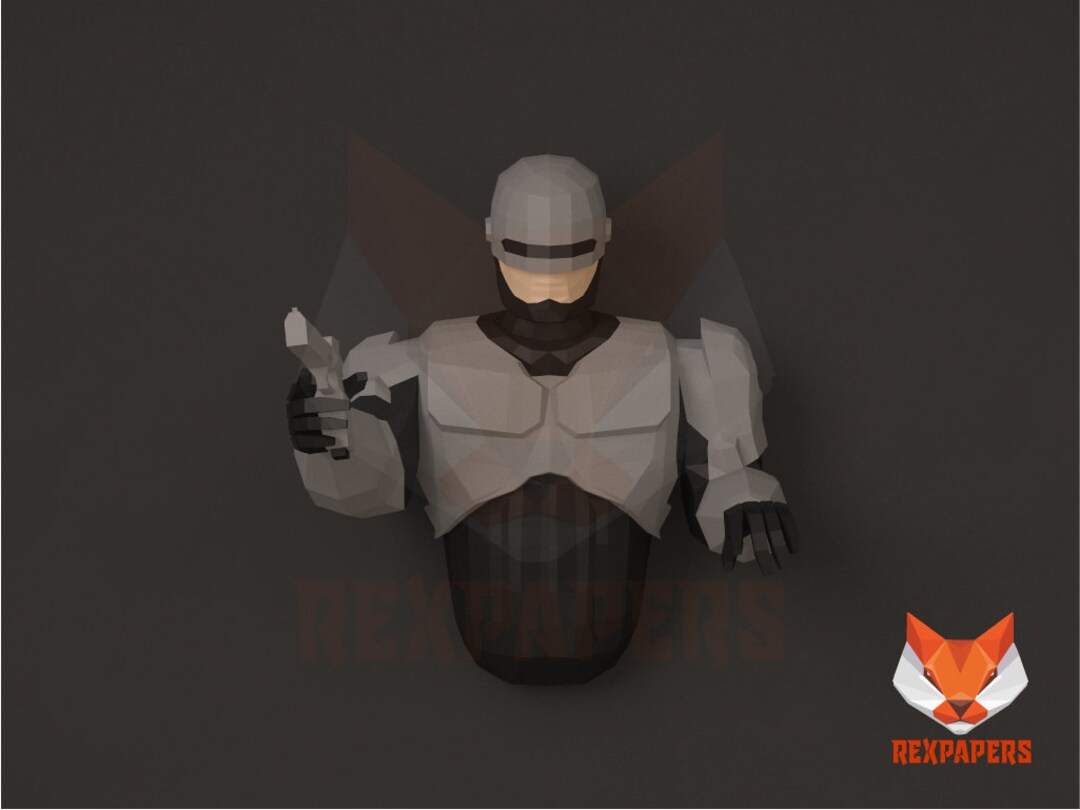 Robocop Papercraft , PDF Template, DIY 3d Model, FanArt, Paper ...