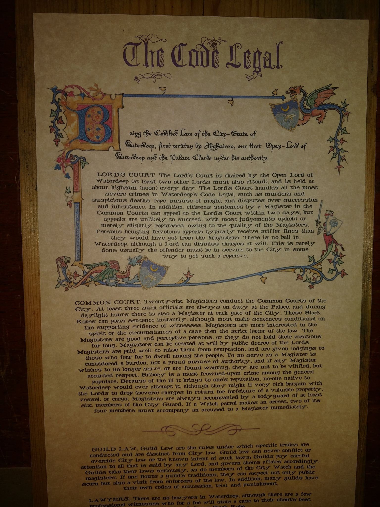 The Code Legal Waterdeep - Etsy Canada