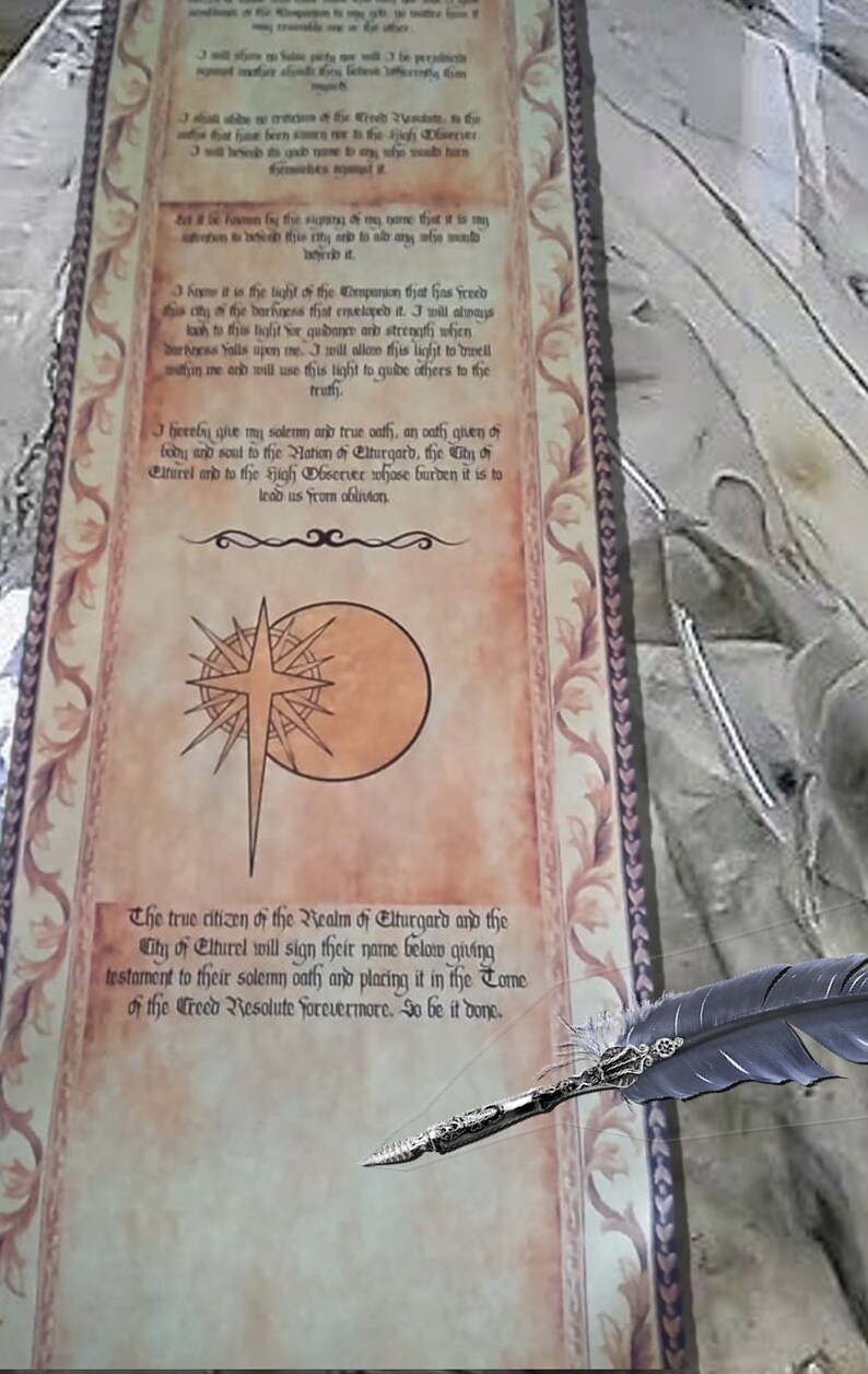 Creed Resolute Oath Document descent Into Avernus - Etsy