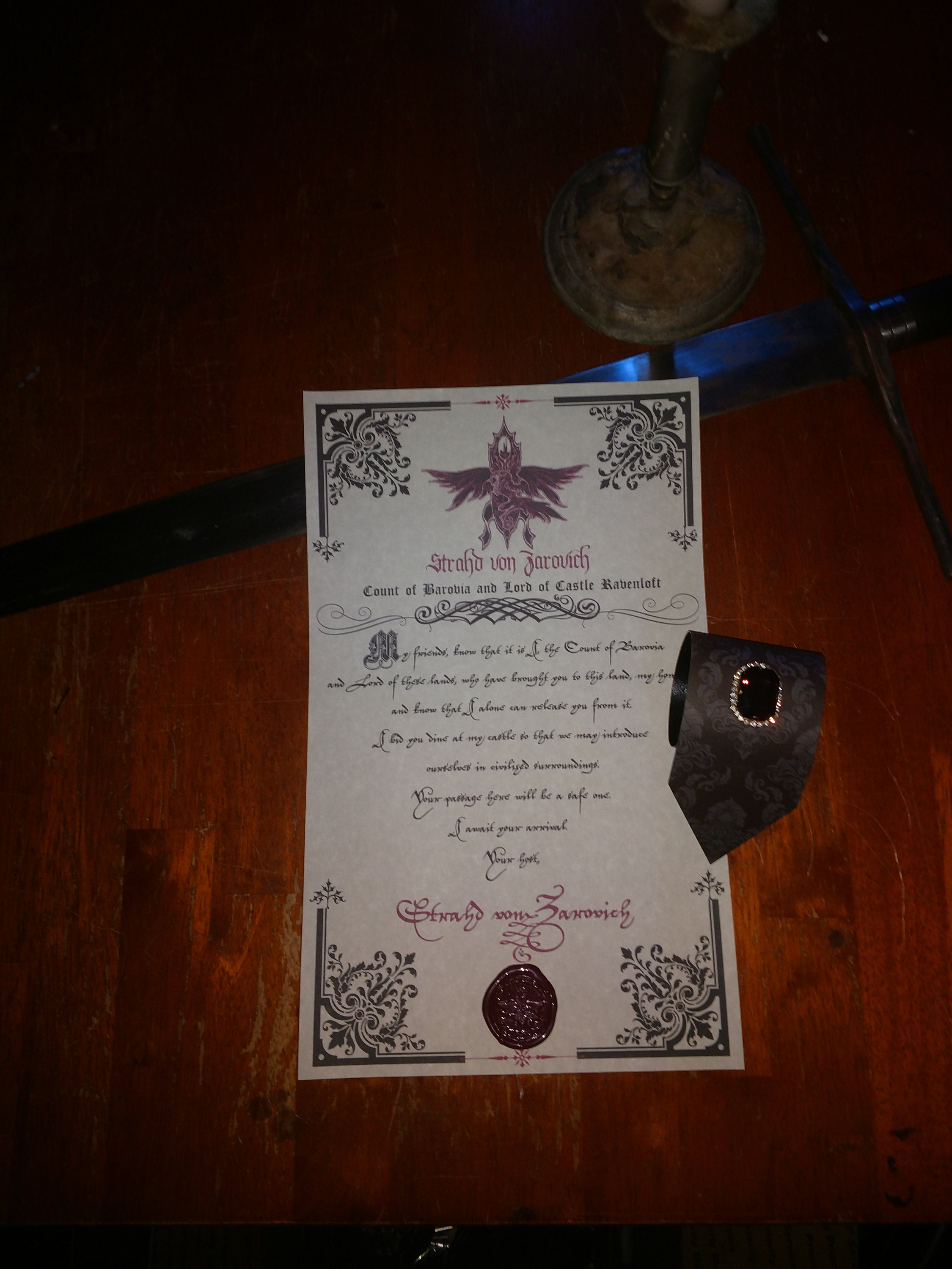 Curse of Strahd Dinner Invitation - Etsy Ireland
