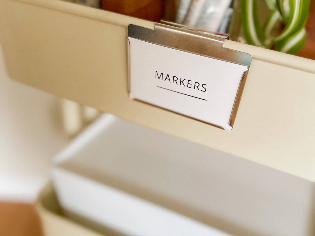 Custom Bin Clip Labels: Minimalist Card Stock Organization - Etsy