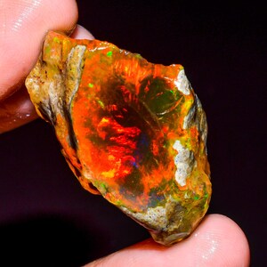 Fire Flashopal Rough,natural Ethiopian Water Opal Rough,opal Specimen ...