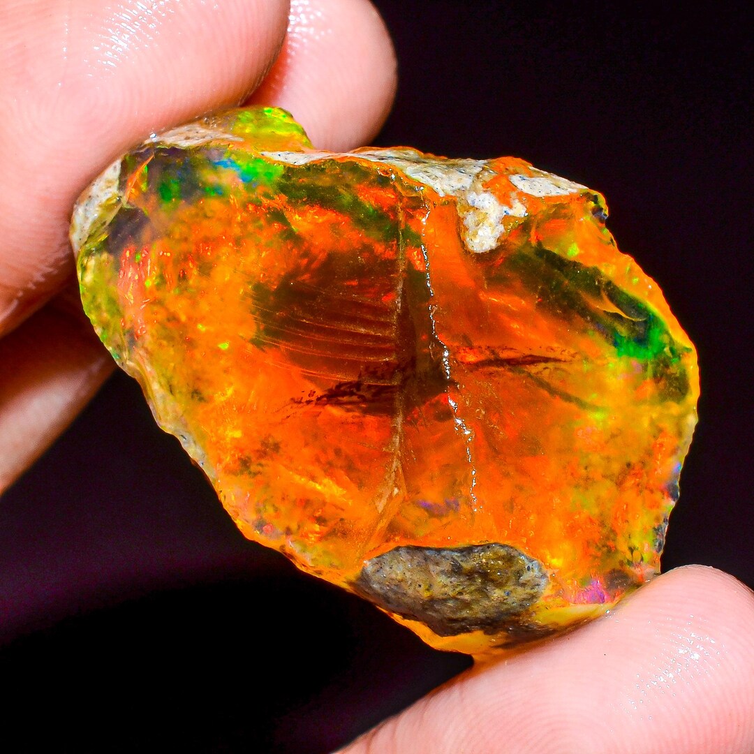 Fire Flashopal Rough,natural Ethiopian Water Opal Rough,opal Specimen ...