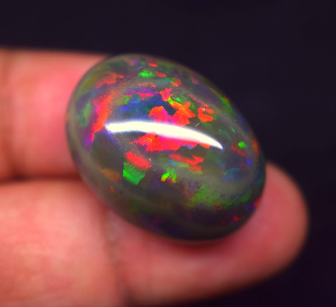 AAA Multi Fire Oval Opal, Honeycomb Welo Fire Opal, Natural Ethiopian ...