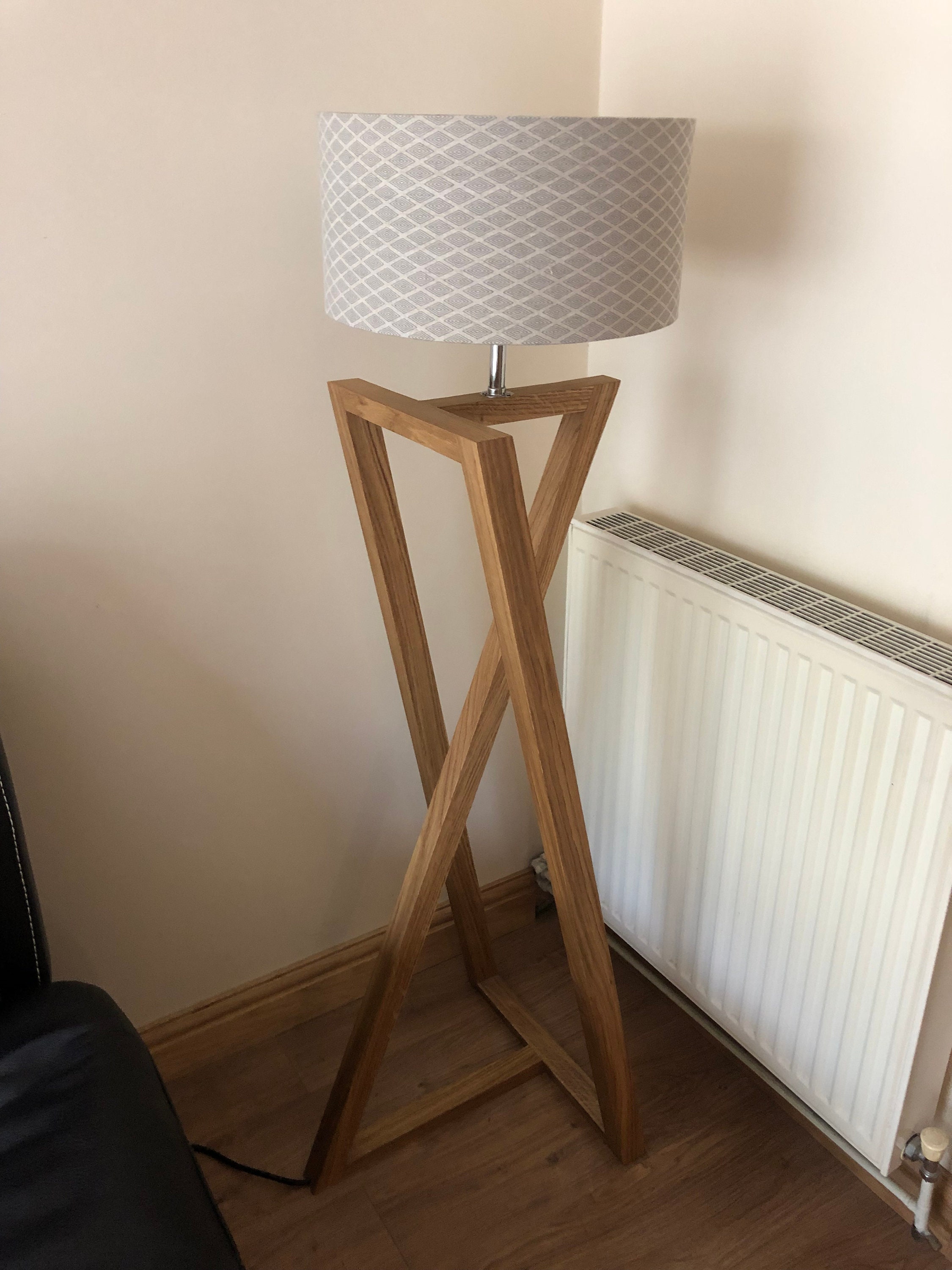 Oak Floor Standing Light - Etsy UK