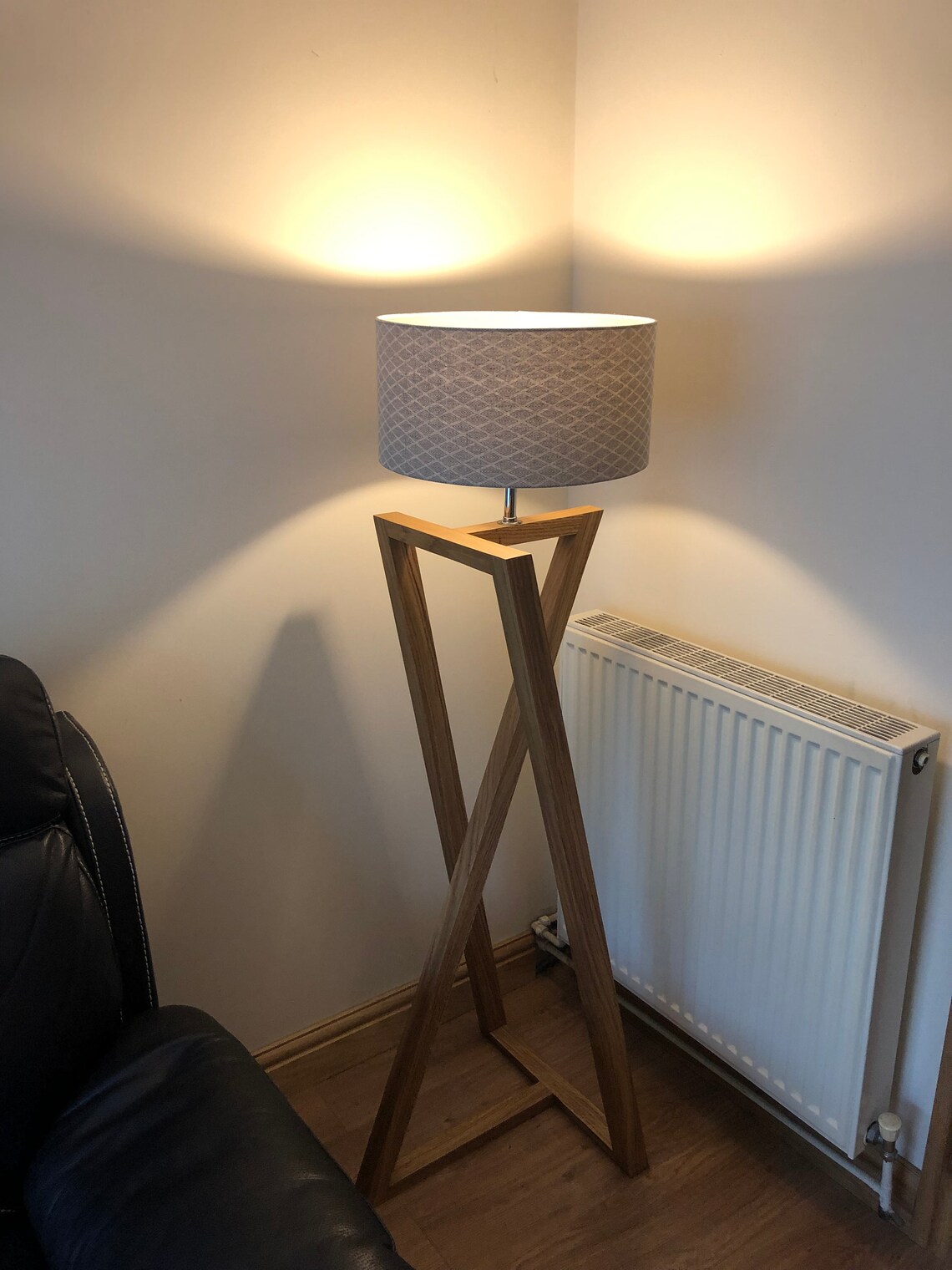 Oak Floor Standing Light - Etsy UK