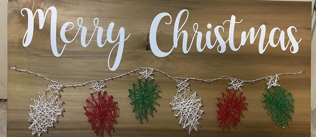 Merry Christmas String Art - Etsy