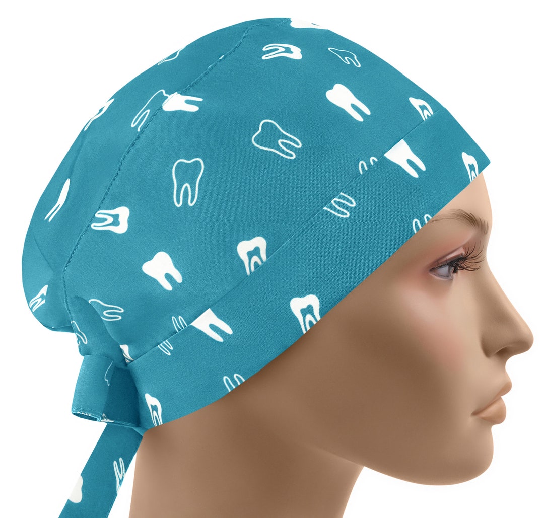 Surgical Cap Teeth, Scrub Caps for Women, Dentist Scrub Hats, Oral ...