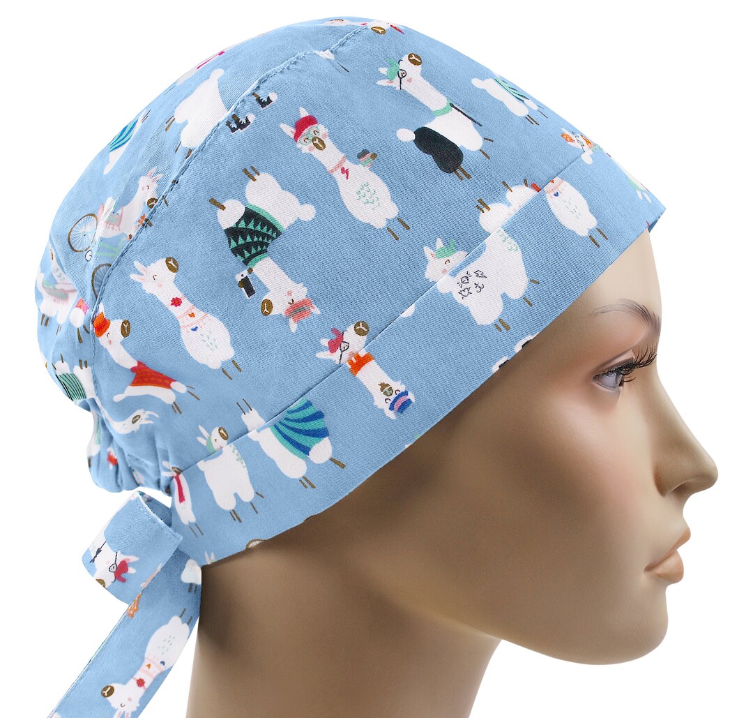Scrub Caps Pixie, Surgical Cap, Scrub Hats for Women, Nurse Hat, Blue ...
