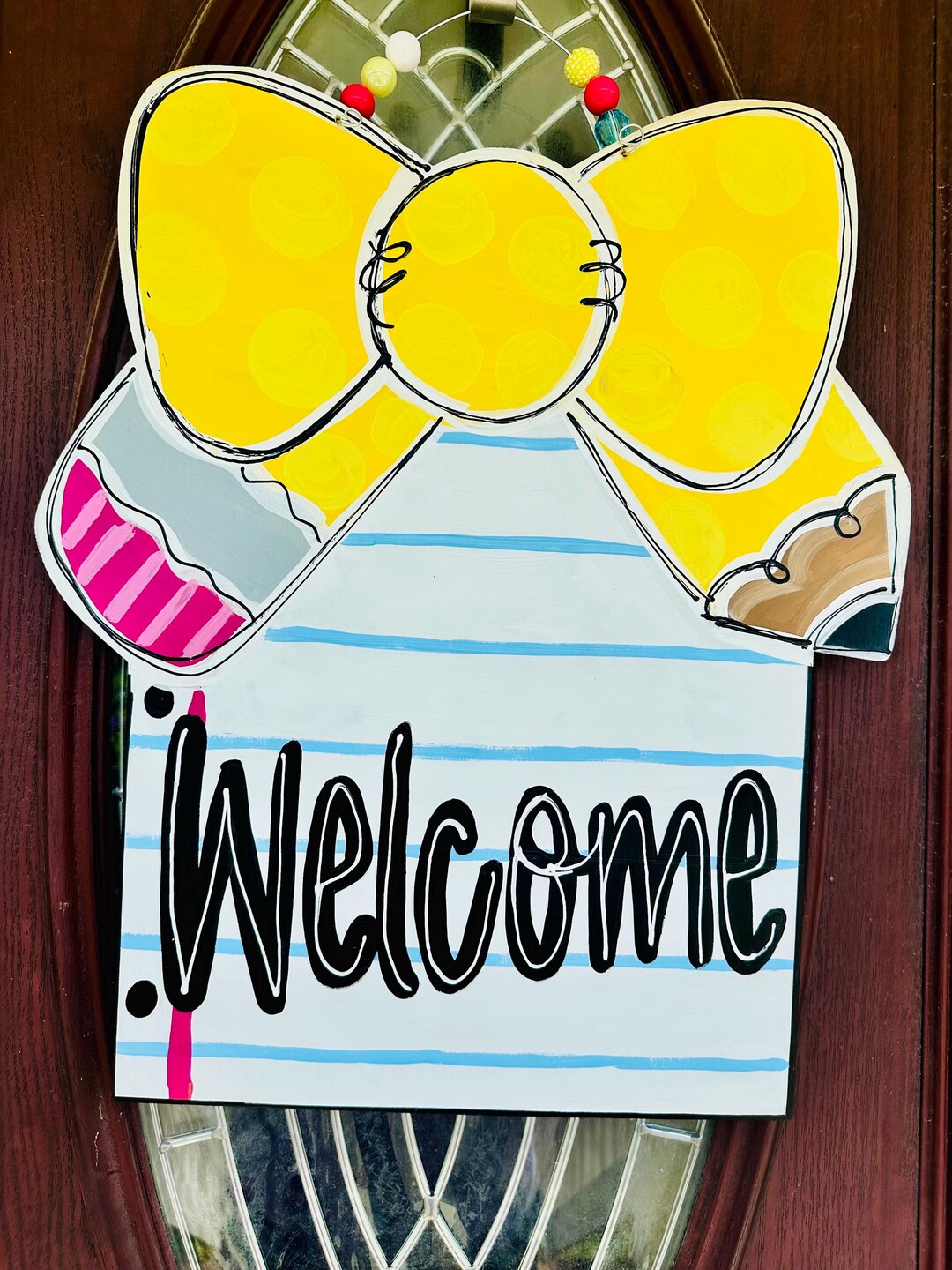 Back to School Hanger, School Door Hanger, School Hanger, Personalized ...