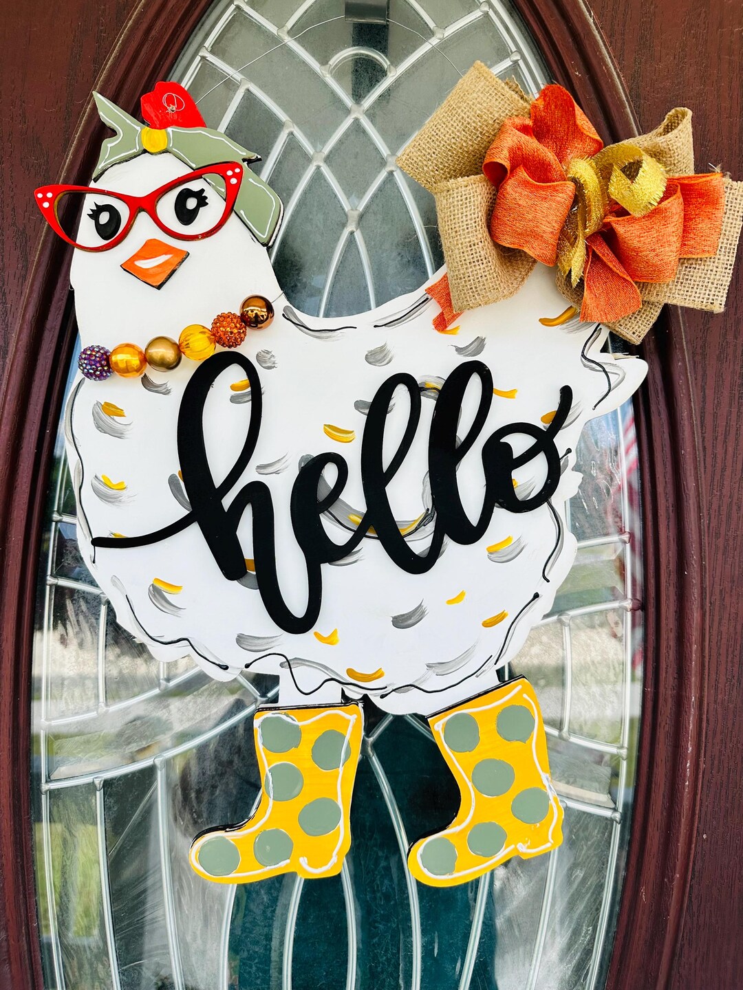 Sassy Chicken Hanger, Fall Chicken, Fall Sign, Chicken Door Hanger ...