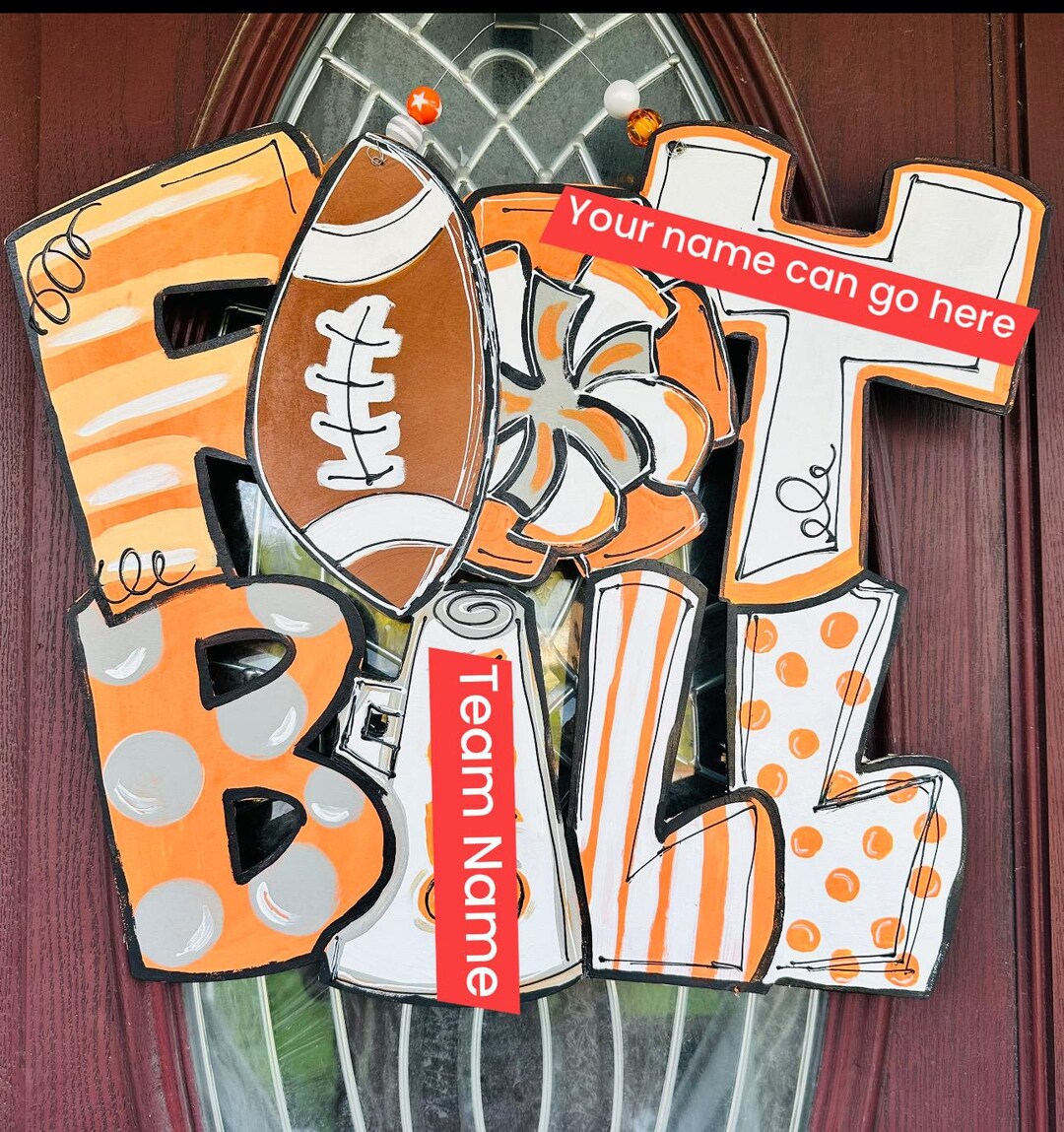 Football Team Door Hangers, Door Hanger, Fall Door Hanger, Football ...