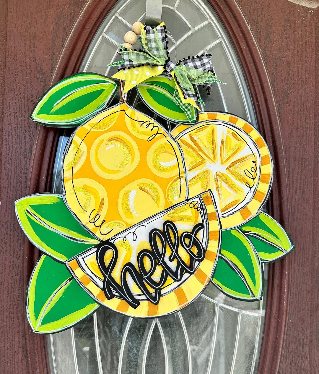 Summer Sign, Lemon Door Hanger, Sumer Decor, Door Hanger - Etsy